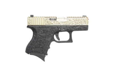 WE Tech G series Engraved Classic Floral G26 GBB Pistol(Black)